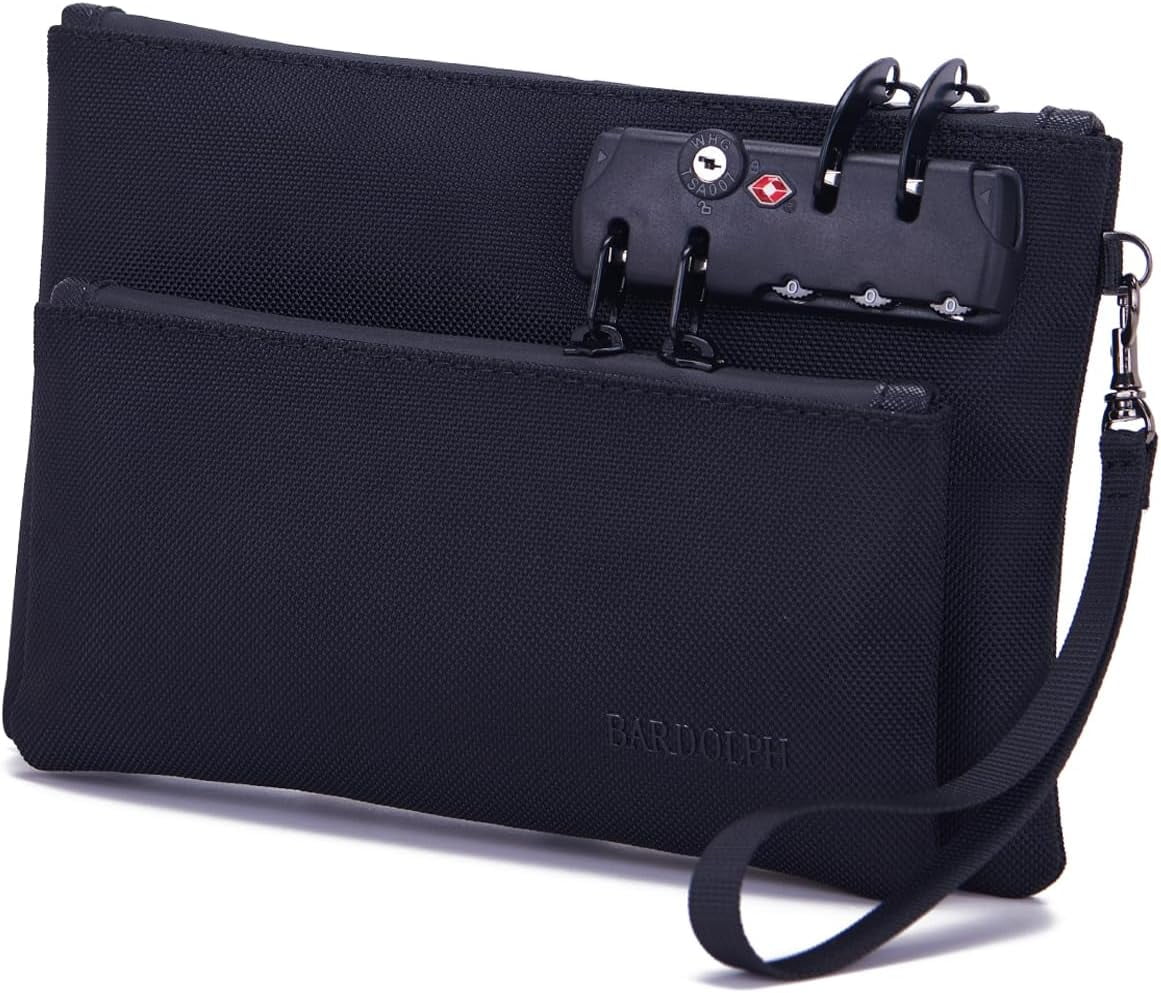 BARDOLPH Double Layer Money Bag With Lock - Accessories Pouch for Men ...