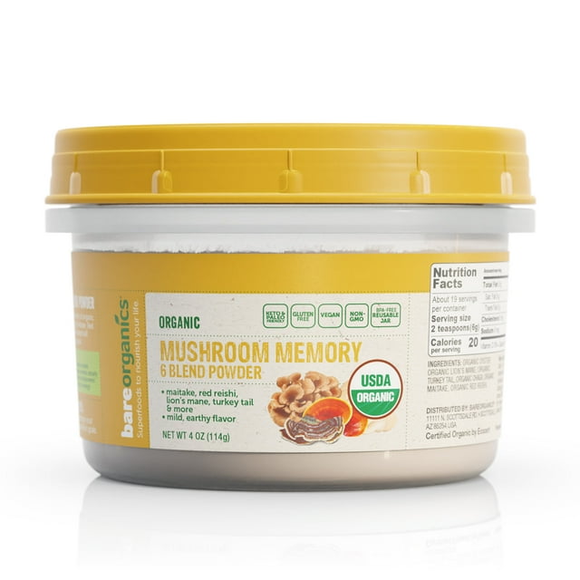 BAREORGANICS Organic Mushroom Memory 4 OZ - Walmart.com