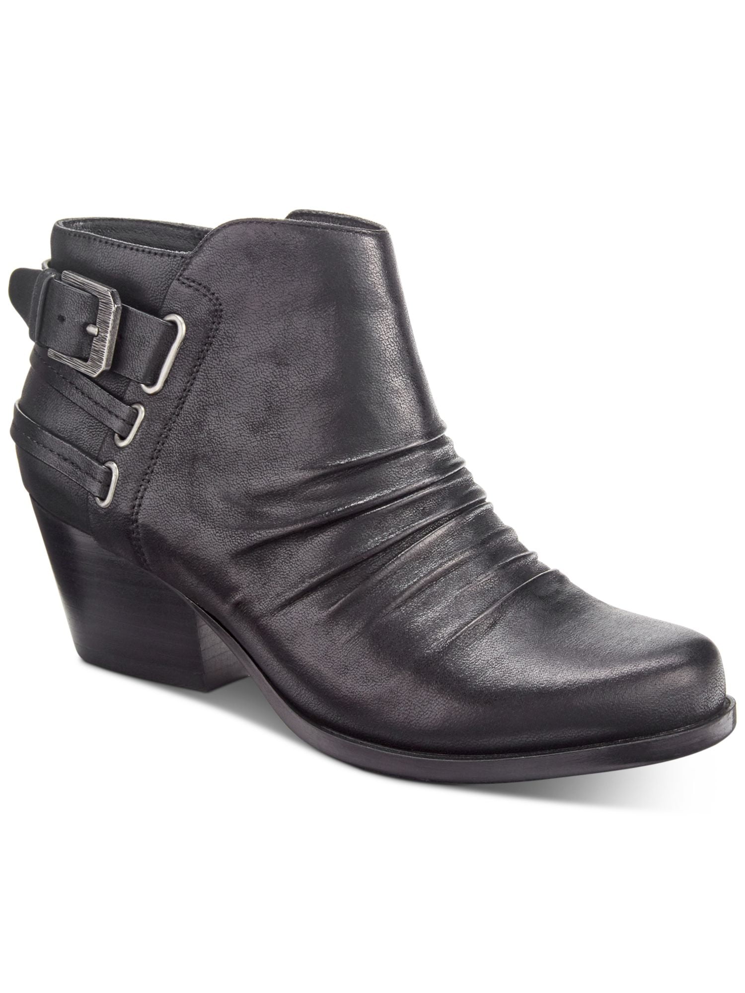 BARETRAPS Womens Gray Buckle Accent Strappy Ruched Cushioned Reid Round ...