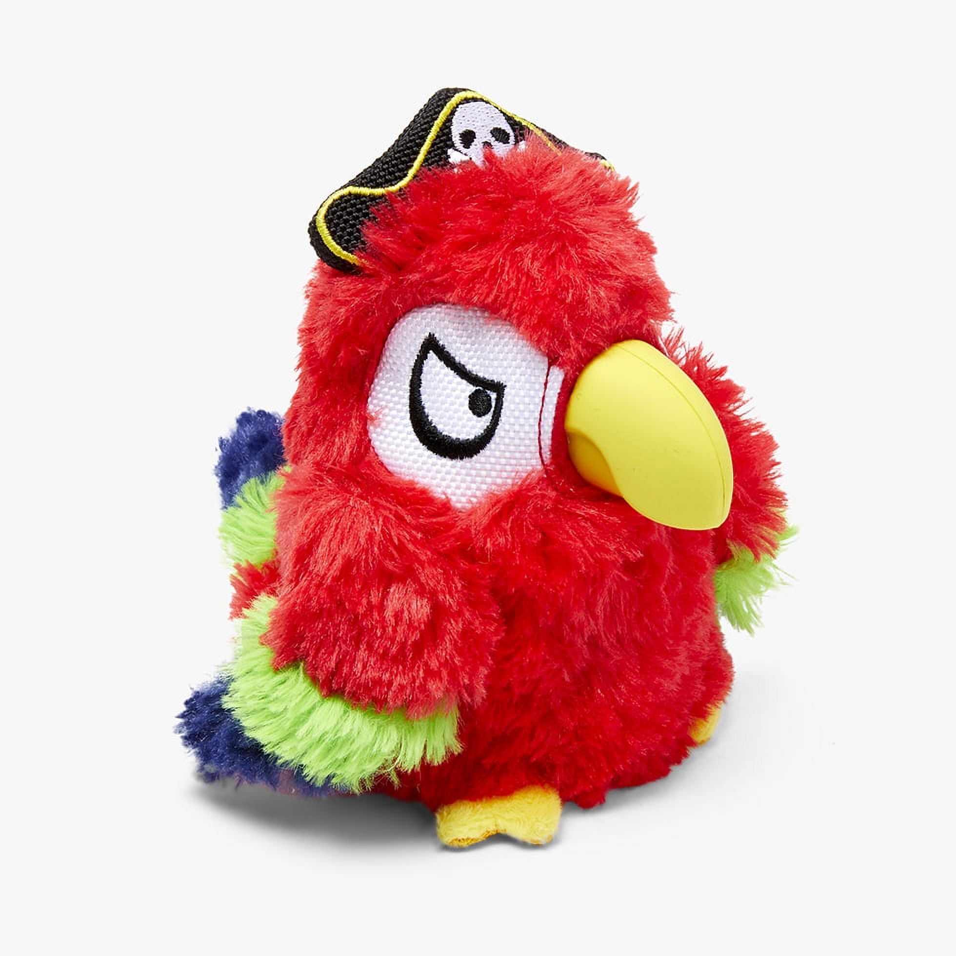 BARK Super Chewer Plush and Rubber Dog Toy - Captain Parrot - Walmart.com