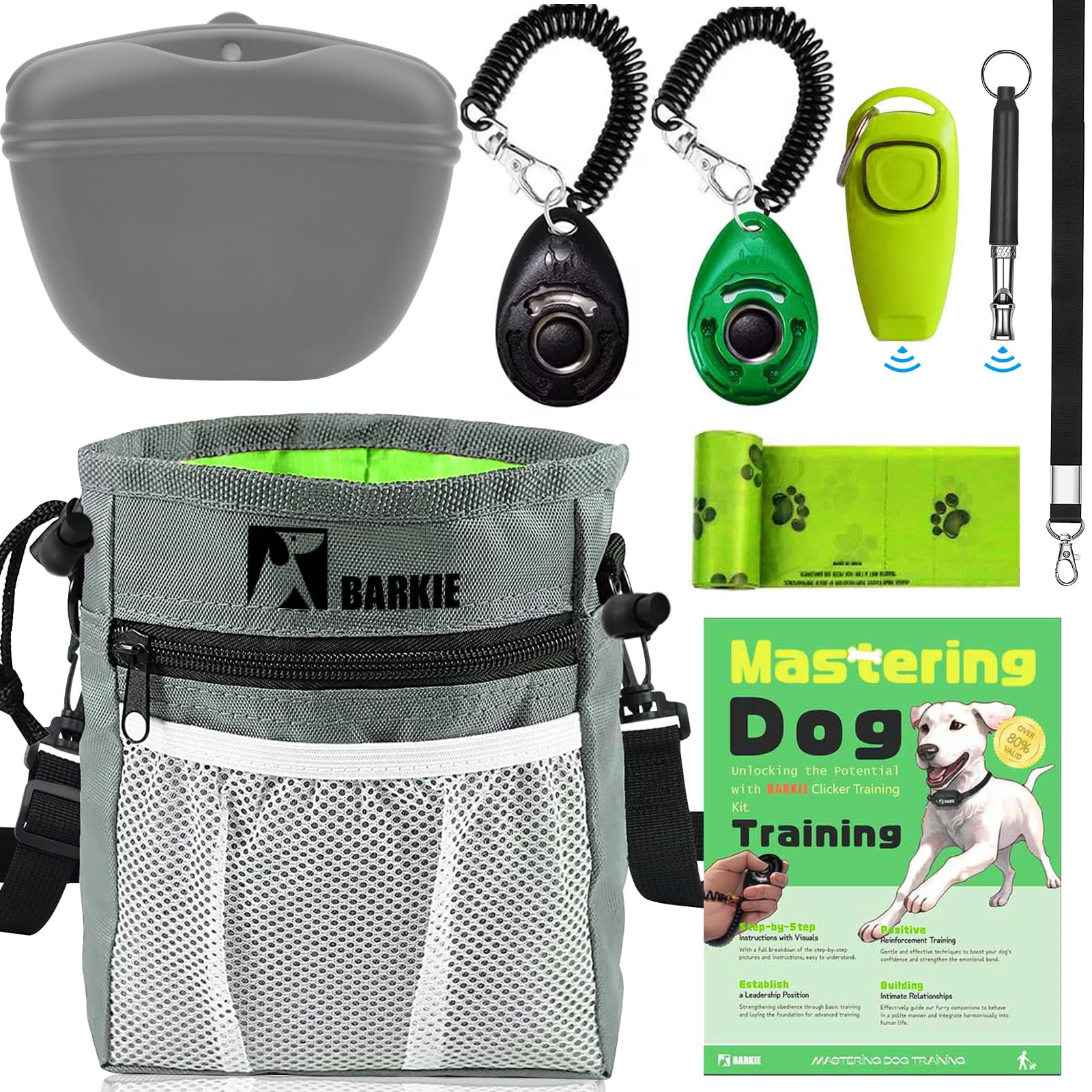 BARKIE Dog Kit YPF5 - Treat Pouch, Pet Fanny Pack, 2 Puppy Clickers ...