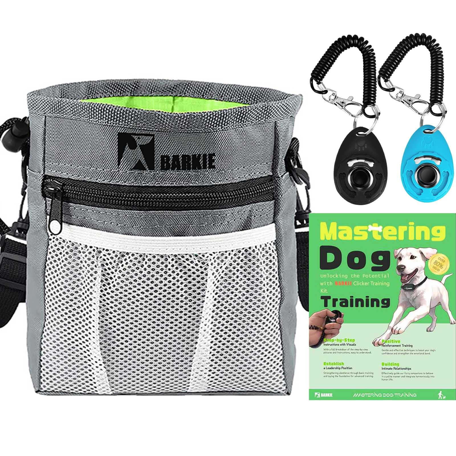 BARKIE Dog Treat Pouch CCF19 and 2 Dog Training Clickers with Dog ...