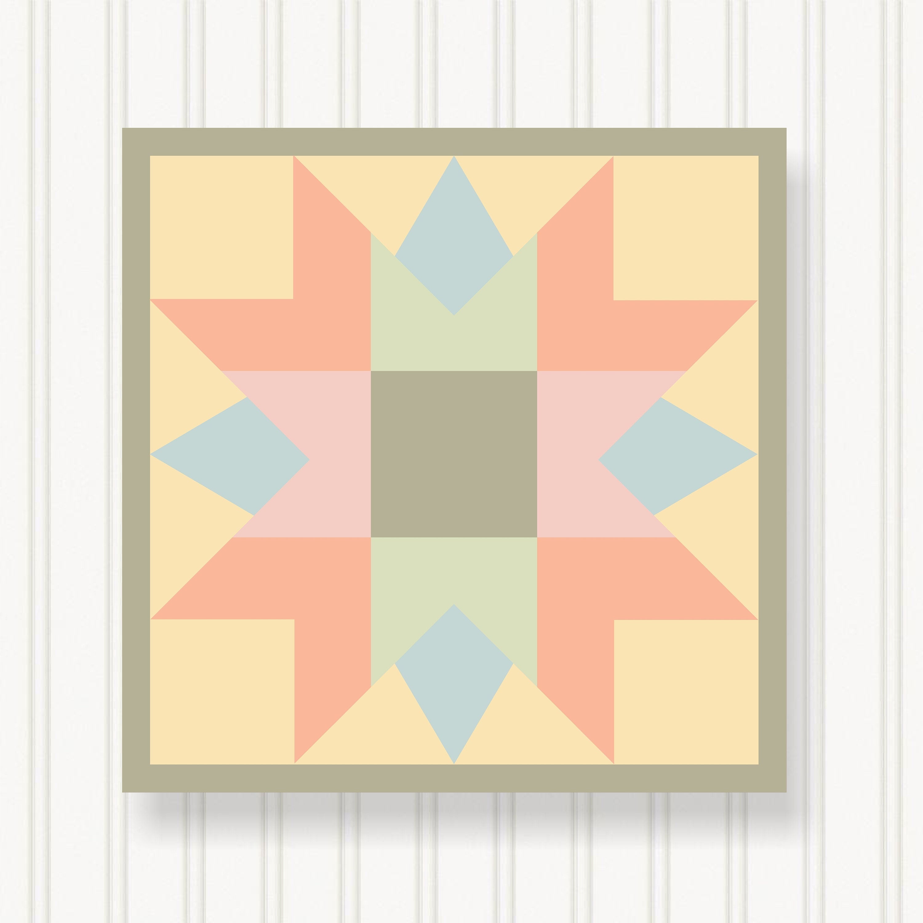 BARN QUILT Block, 7 Beautiful Sizes, Wall Art Decor, Barn Quilt Sign ...