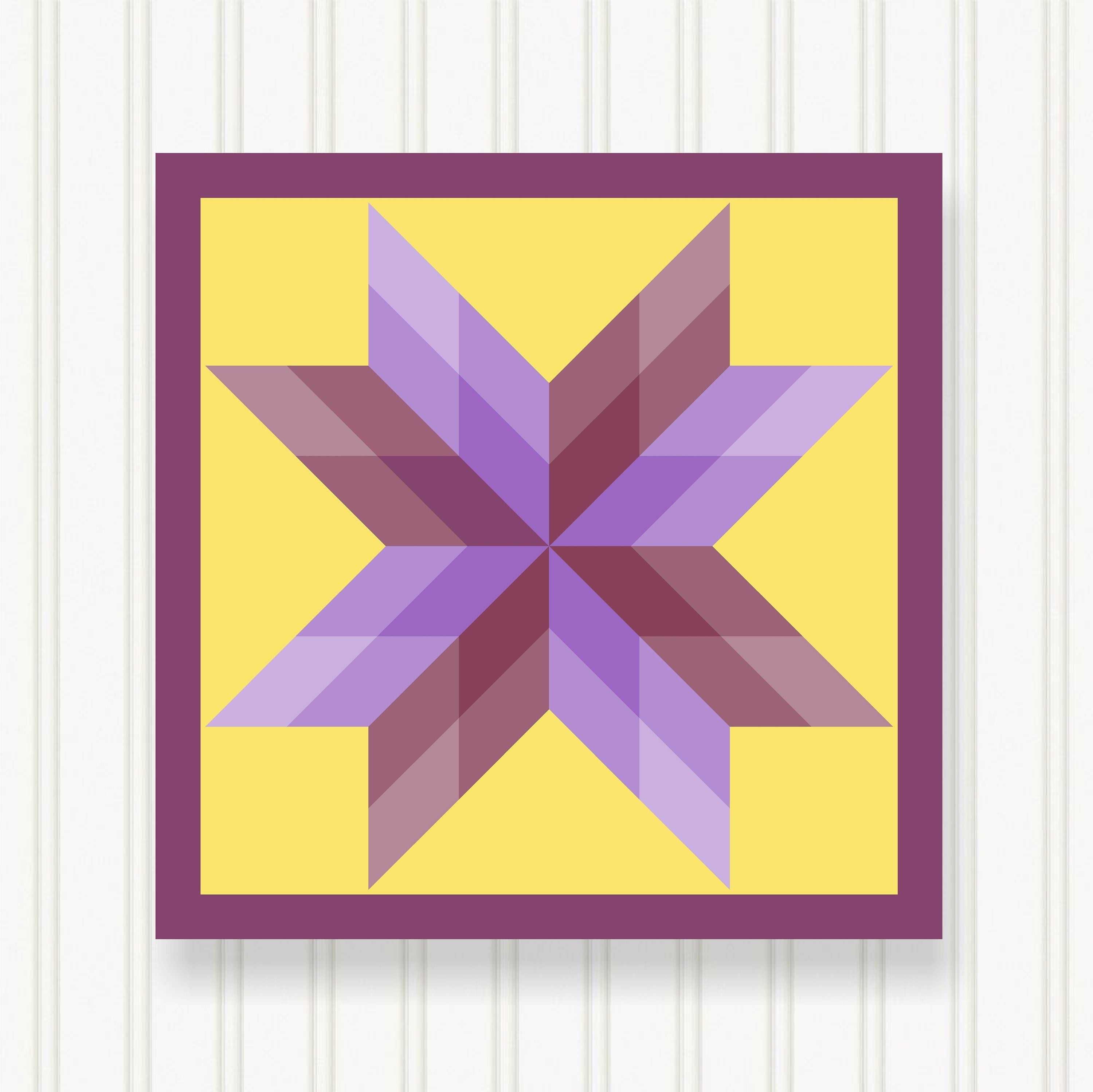 BARN QUILT Block,, 7 Beautiful Sizes, Wall Art Decor, Barn Quilt Sign ...