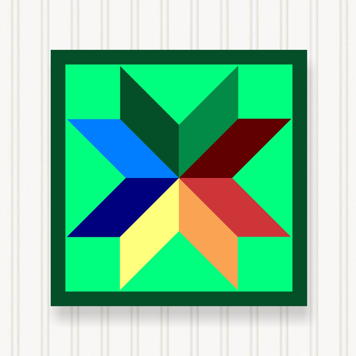 BARN QUILT Block,, 7 Beautiful Sizes, Wall Art Decor, Barn Quilt Sign ...