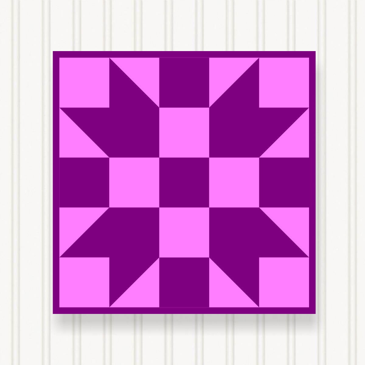 BARN QUILT Block, Beautiful Outdoor or Indoor Square, 7 Sizes, Wall Art ...