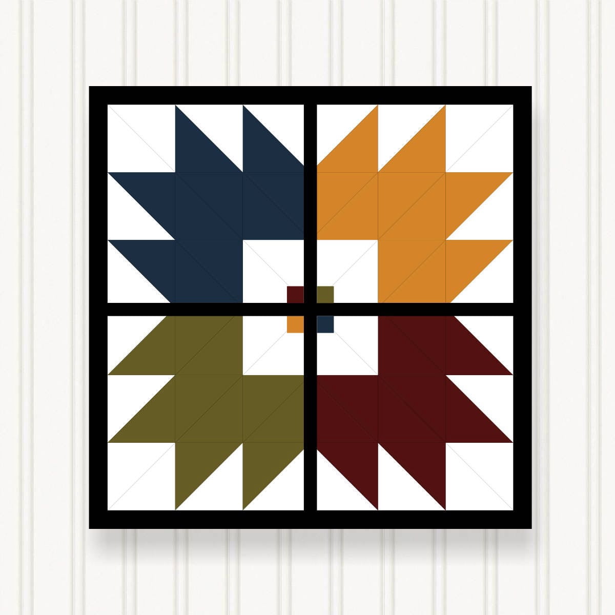 BARN QUILT Block,, 7 Beautiful Sizes, Wall Art Decor, Barn Quilt Sign ...