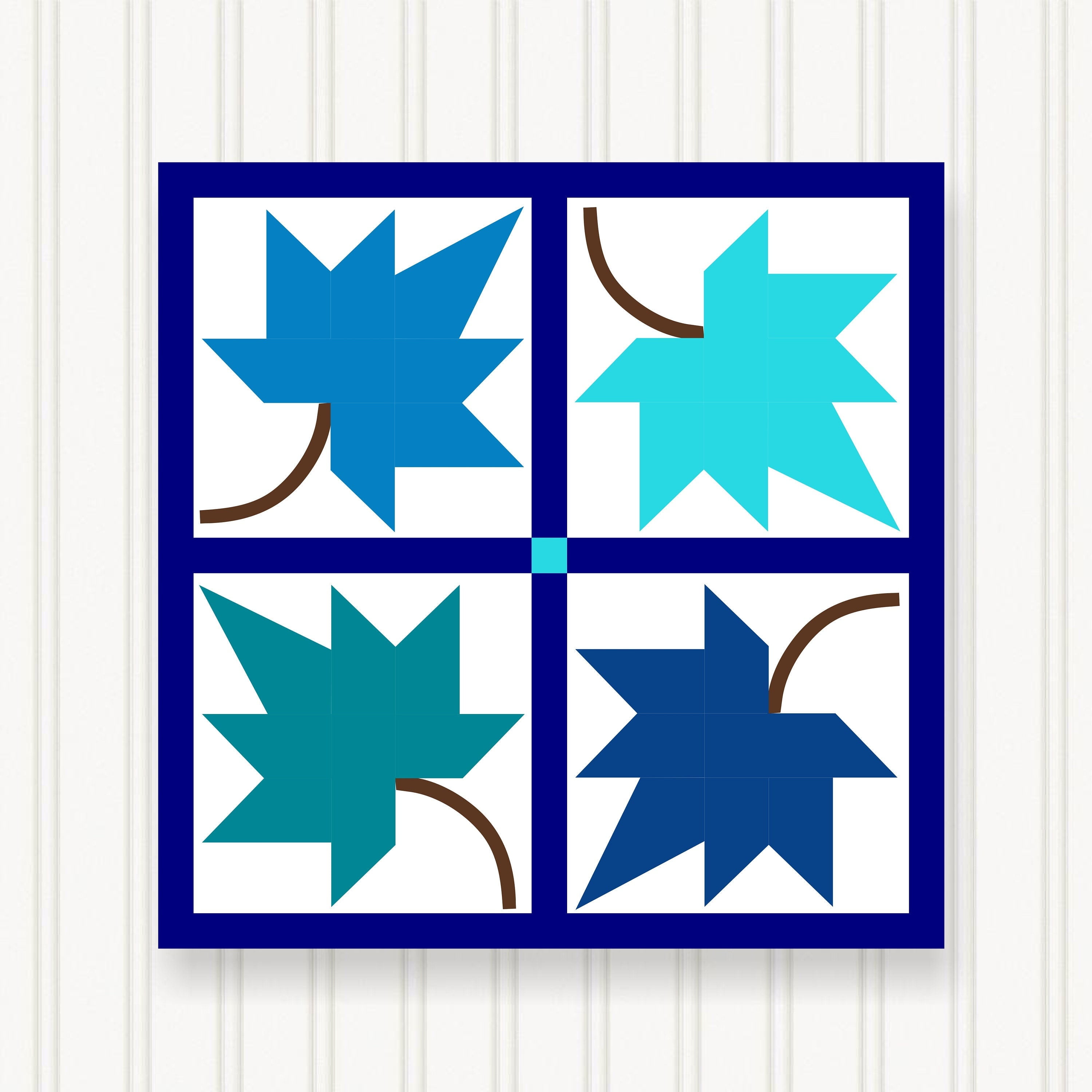 BARN QUILT Block,, 7 Beautiful Sizes, Wall Art Decor, Barn Quilt Sign ...