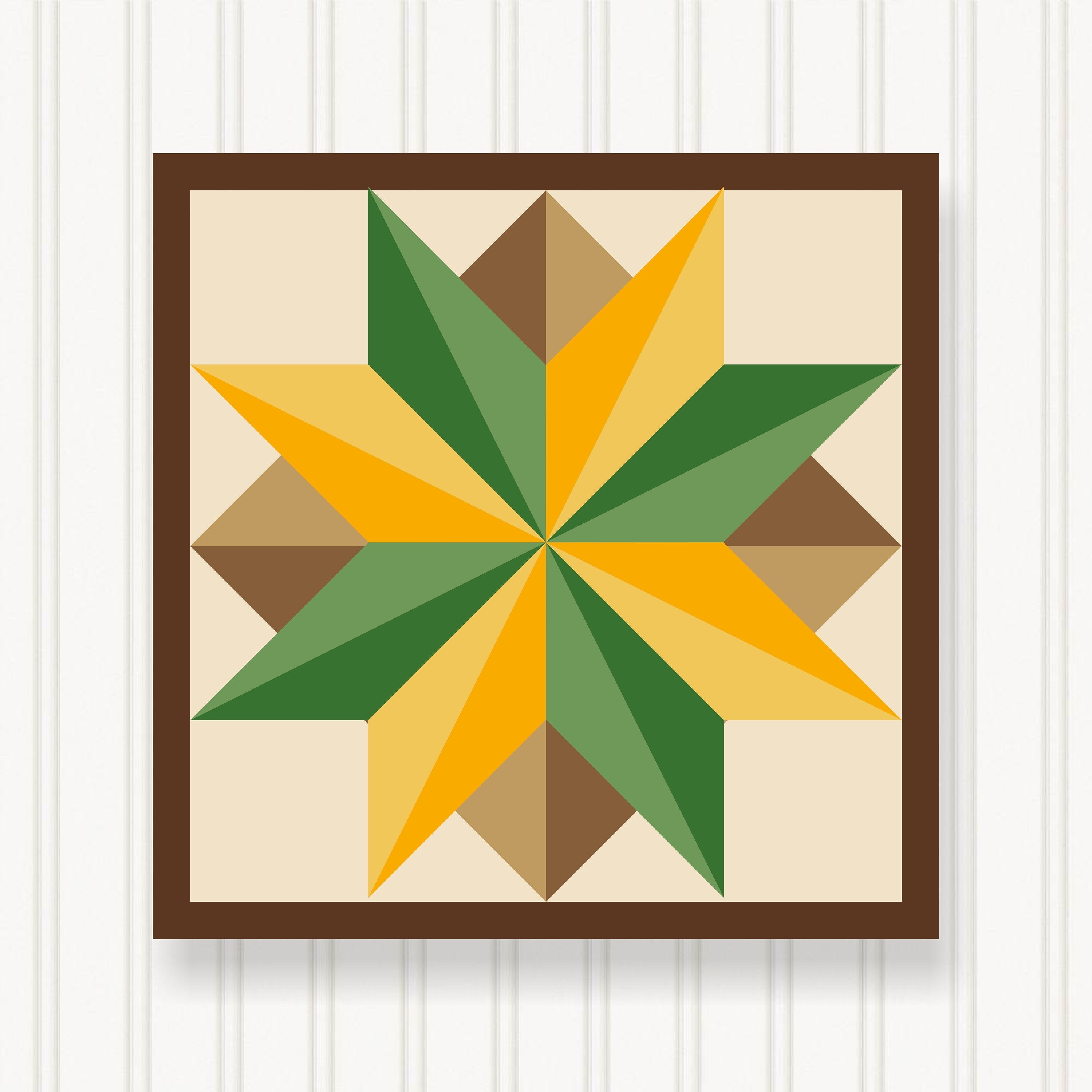 BARN QUILT Block,, 7 Beautiful Sizes, Wall Art Decor, Barn Quilt Sign ...