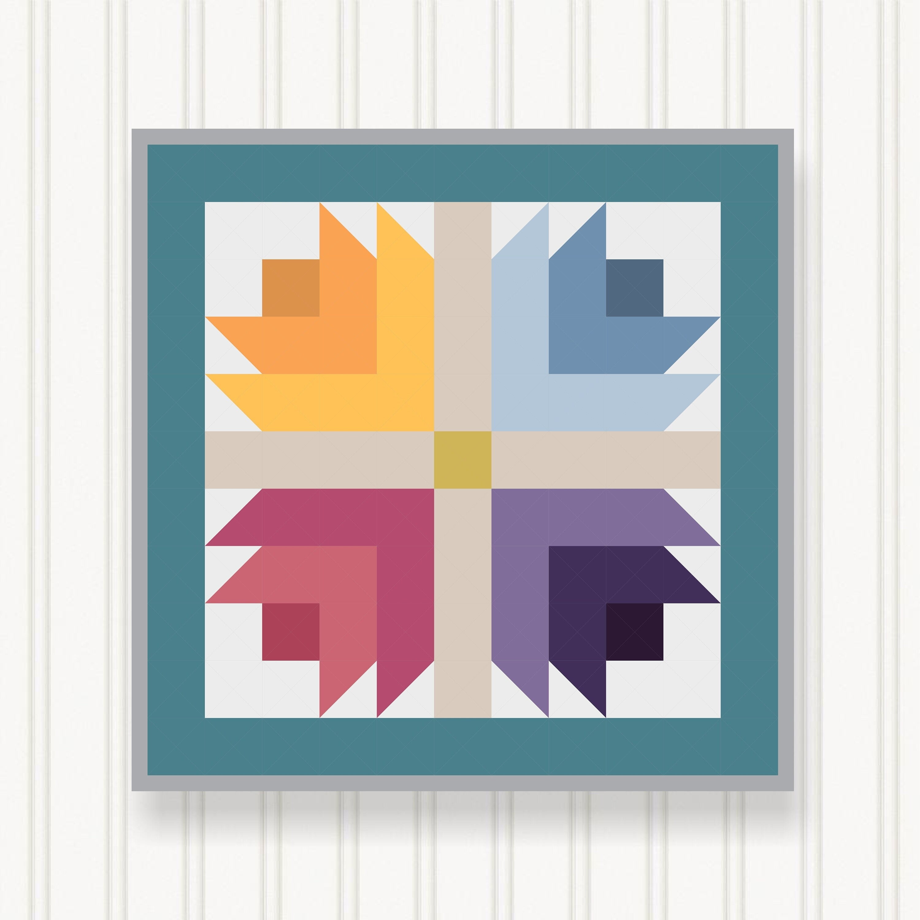 BARN QUILT Block,, 7 Beautiful Sizes, Wall Art Decor, Barn Quilt Sign ...