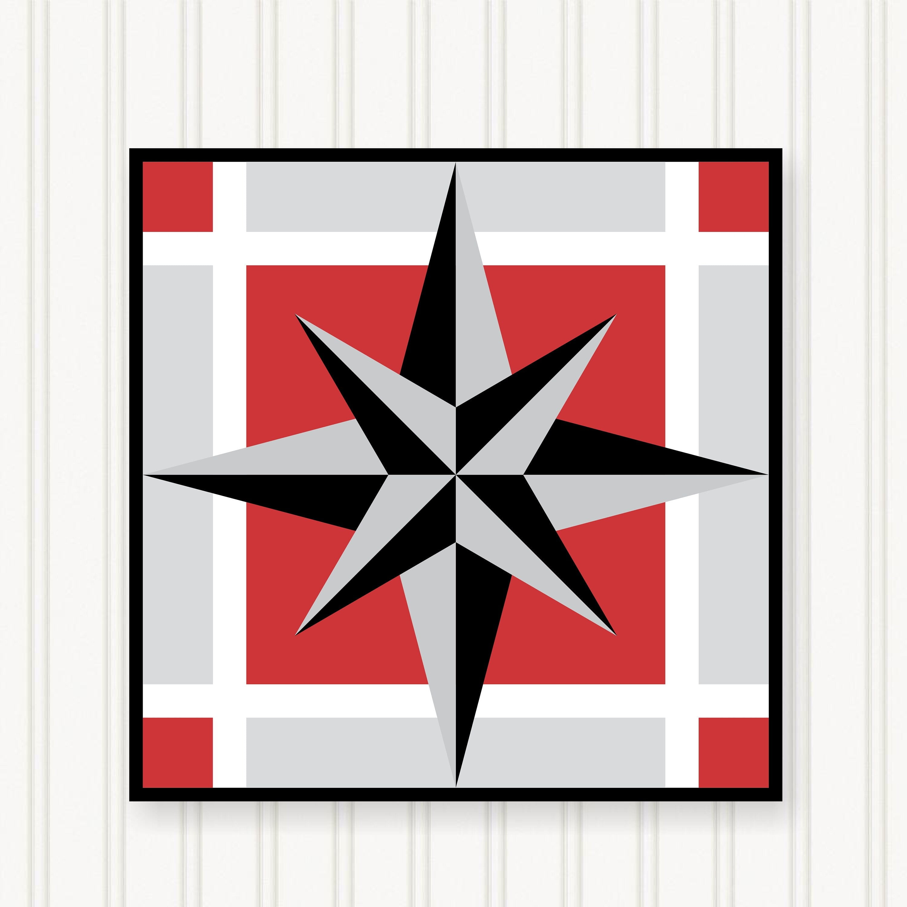 BARN QUILT Block,, 7 Beautiful Sizes, Wall Art Decor, Barn Quilt Sign ...