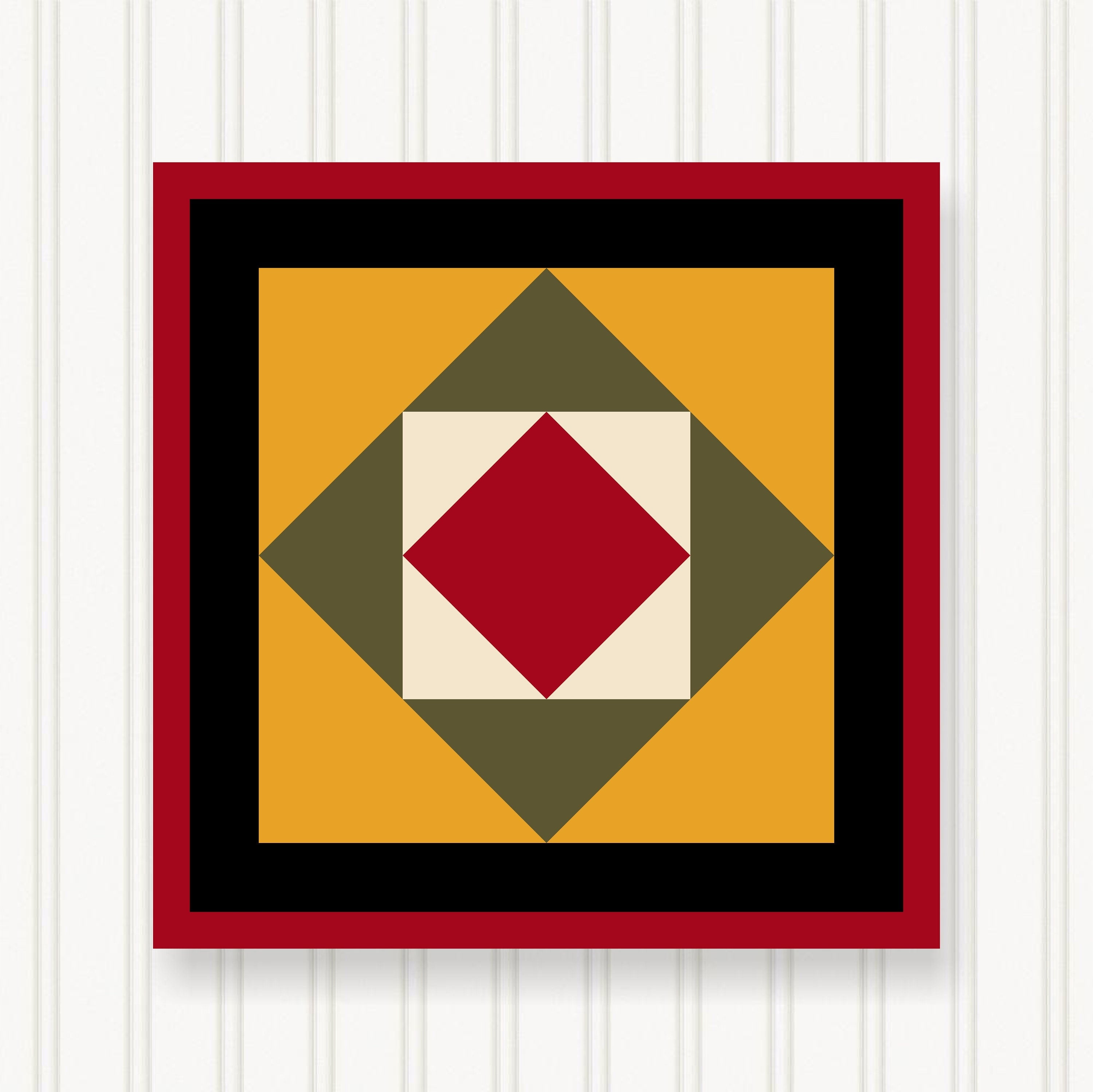 BARN QUILT Block,, 7 Beautiful Sizes, Wall Art Decor, Barn Quilt Sign ...