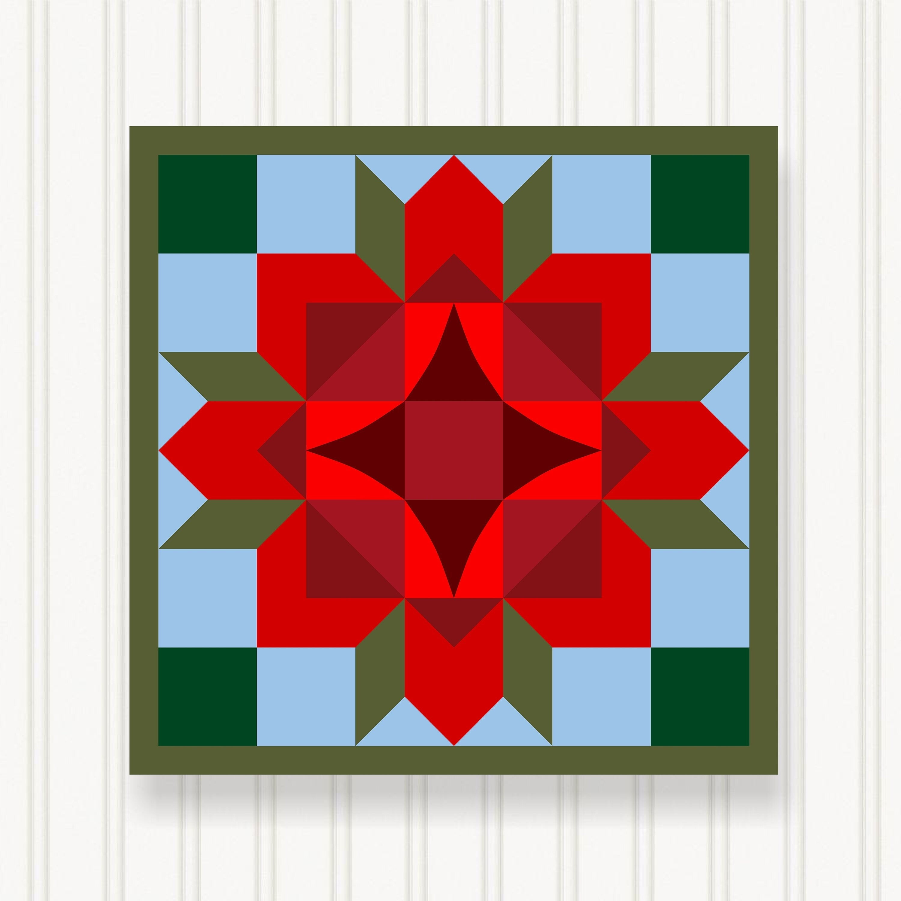 BARN QUILT Block, 7 Beautiful Sizes, Wall Art Decor, Barn Quilt Sign ...