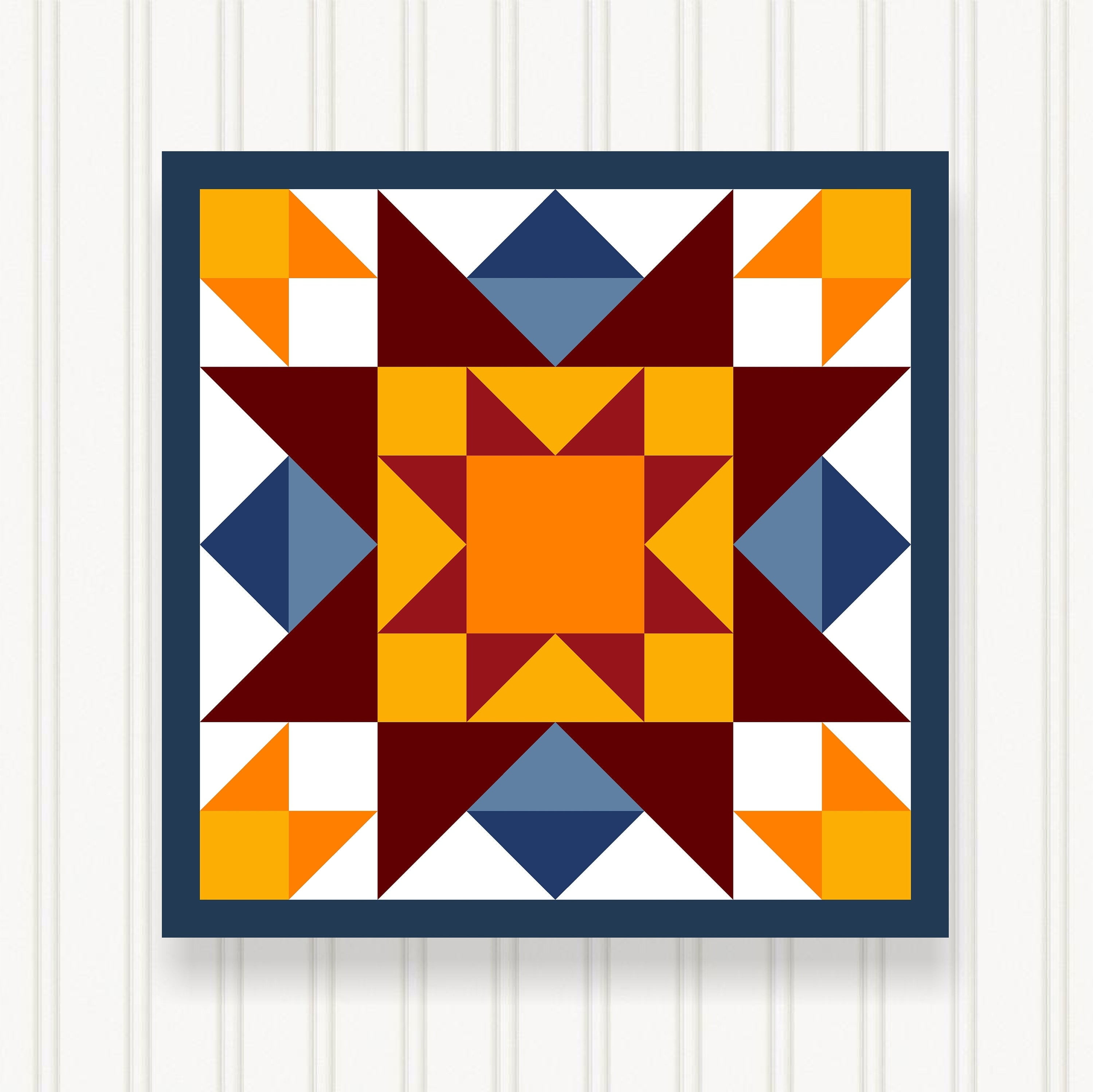 BARN QUILT Block,, 7 Beautiful Sizes, Wall Art Decor, Barn Quilt Sign ...