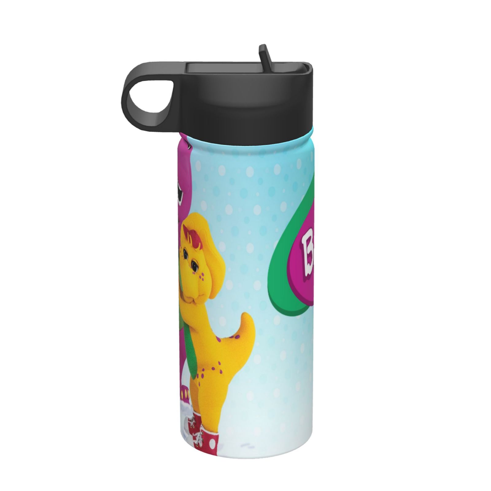 BARNEY AND FRIENDS Kids Insulated Water Bottle With Straw - 18 Oz ...