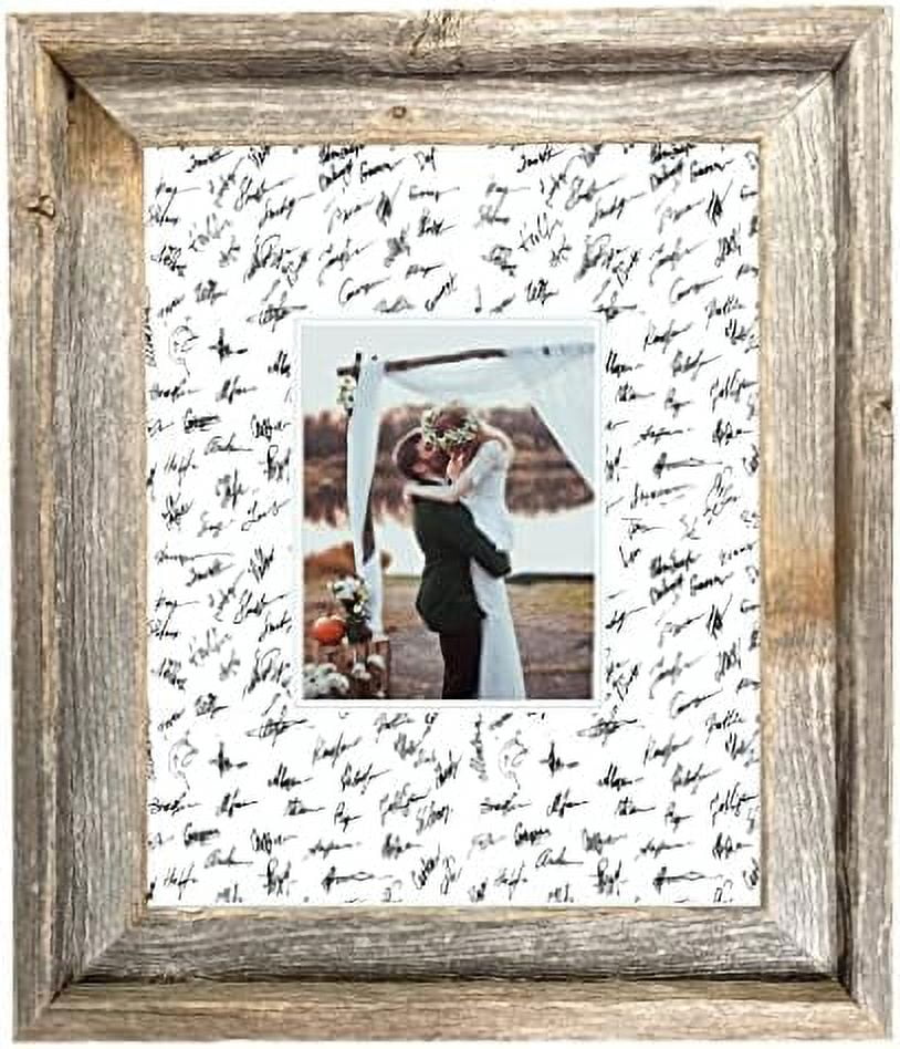 BARNWOODUSA 11x14 Wedding Guest Signature Frame s 5x7 Photo with White ...