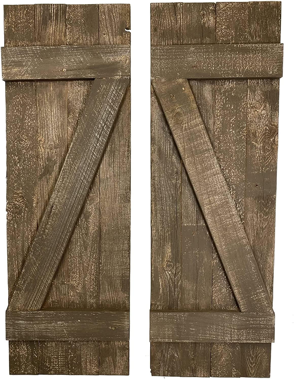 BARNWOODUSA Decorative Shutters Set of 2 Rustic Farmhouse Window ...