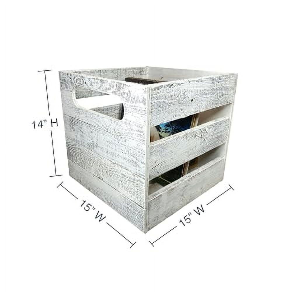 BARNWOODUSA Record Crate Holds over 50 Albums 100% Reclaimed Wood Vinyl ...