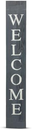 BARNWOODUSA Wooden Welcome Sign for Front Door (5 Foot), Slate Blue – 9 ...