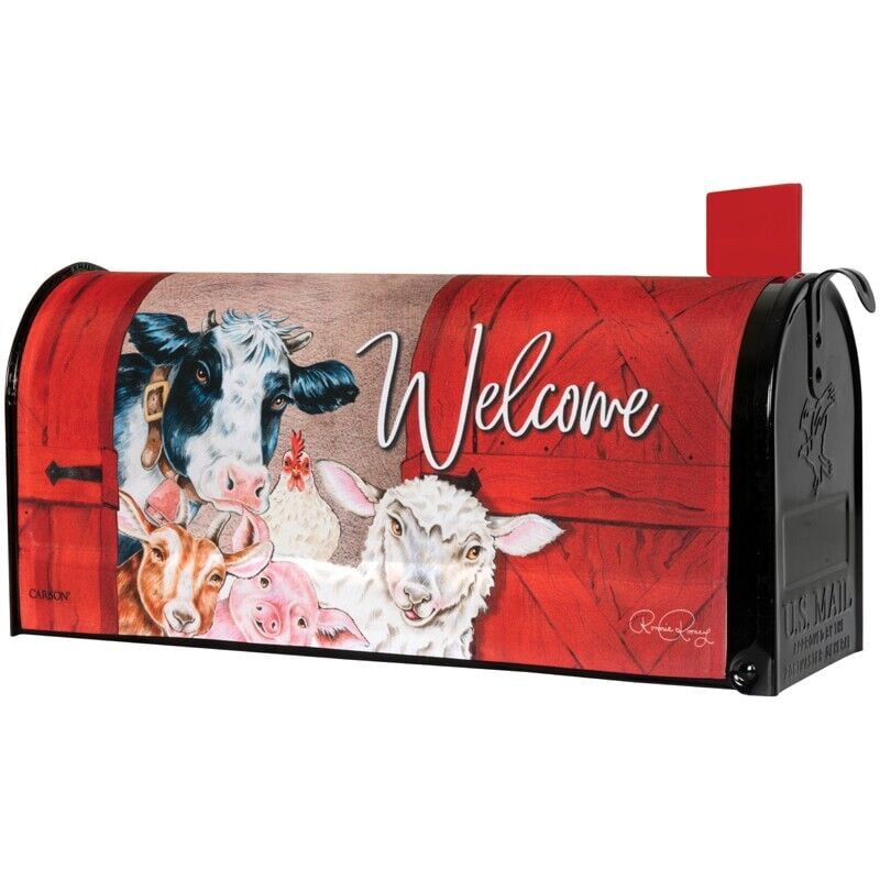 BARNYARD FRIENDS Farm Animals Magnetic Mailbox Cover, by Carson ...