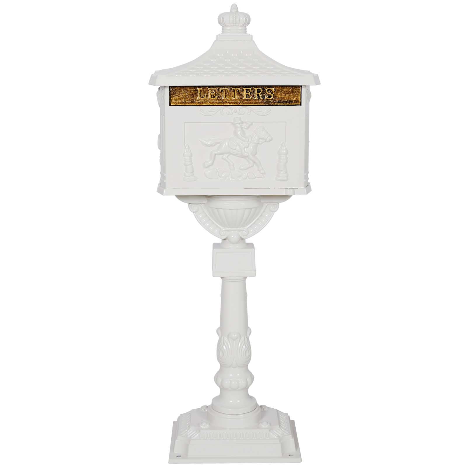 BARONAGE Cast Aluminum Mail Box, Postal Box , Mailbox and Post Kit ...
