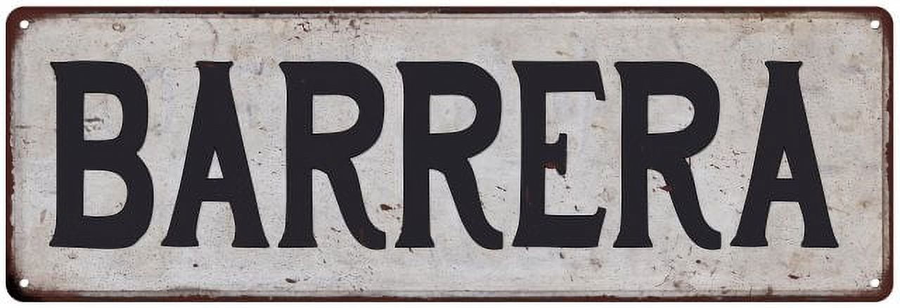 BARRERA Vintage Look Rustic Chic Metal Sign 8x24 108240036776 - Walmart.com