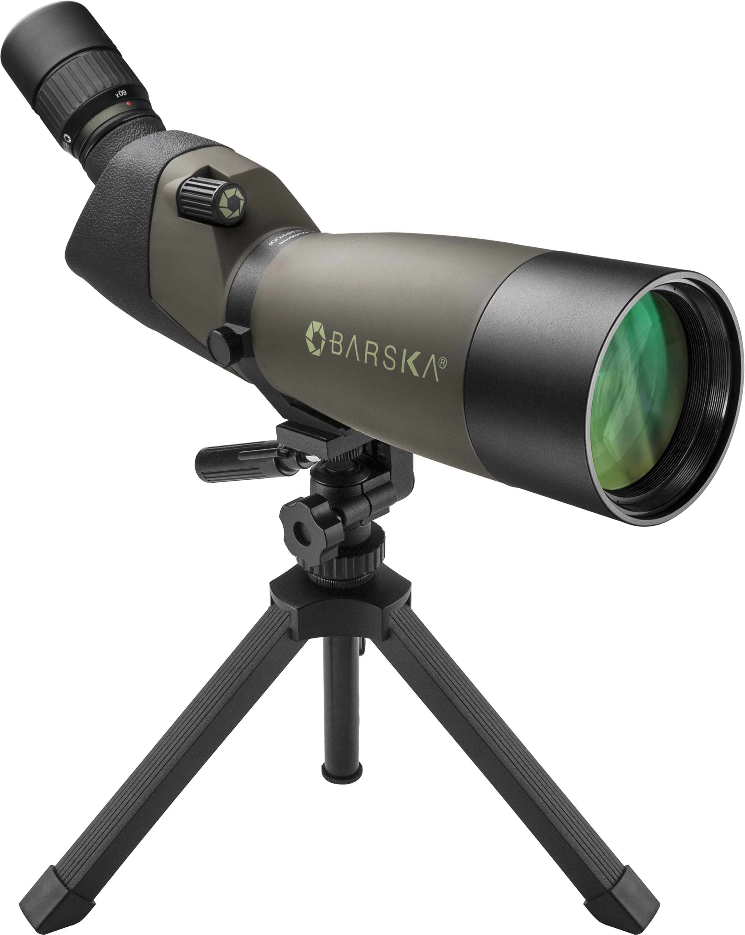 BARSKA 20-60x 80mm Angled Eye Piece Spotting Scope Porro Prism with ...
