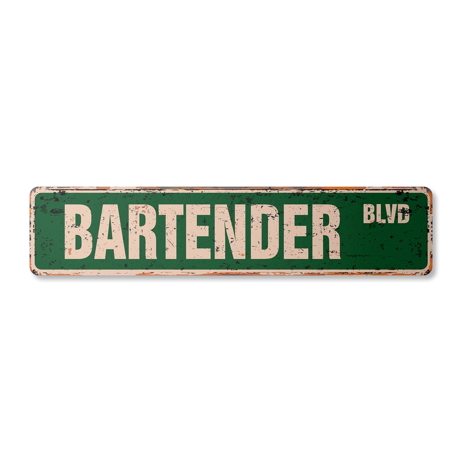 BARTENDER Vintage Plastic Street Sign signs bar pub beer drunk | Indoor ...