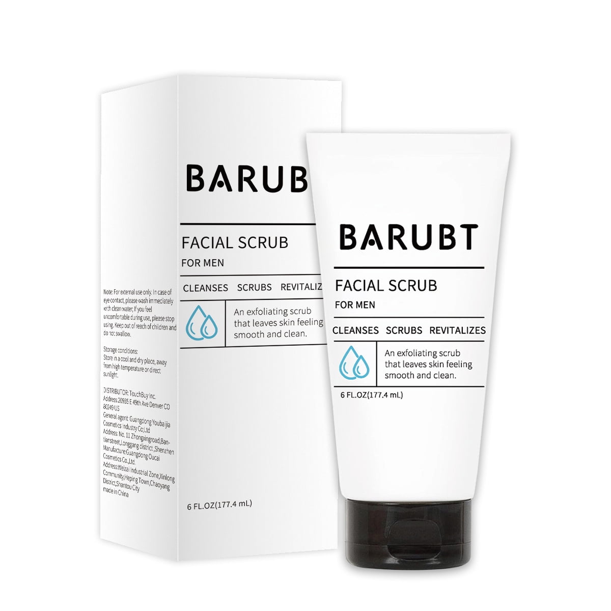 BARUBT Men's Scrub Cleansing Milk for Deep Cleansing, Improving dryness ...