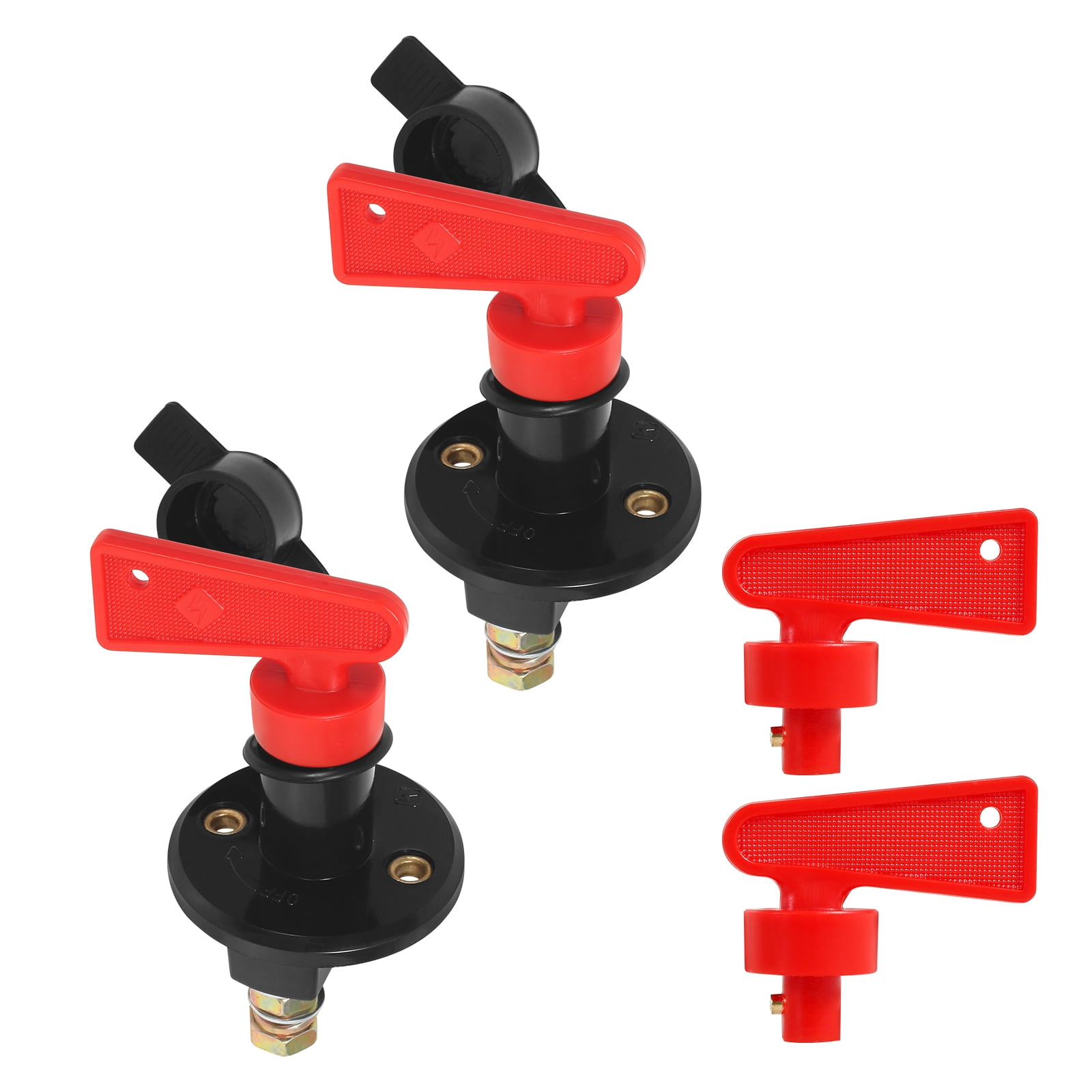 BASCET 2Pcs Battery Disconnect Switch DC 12V 24V Rust Resistant Battery ...