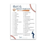 BOY Baby Shower Game — DISNEY PARENT MATCH Baby Shower Game — Pack of ...
