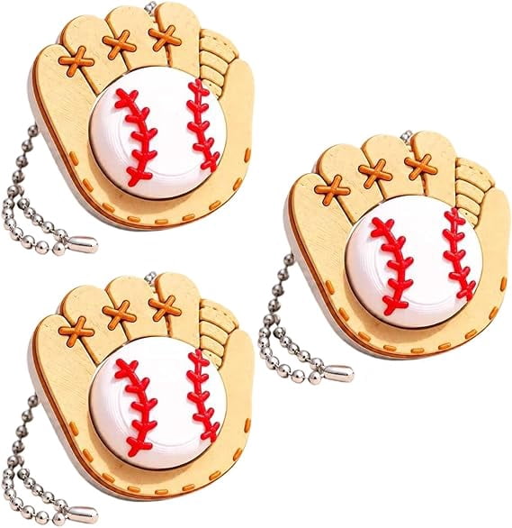 BASEBALL GLOVE CLICKER KEYCHAIN Baseball Fidget Keychain With Ball ...