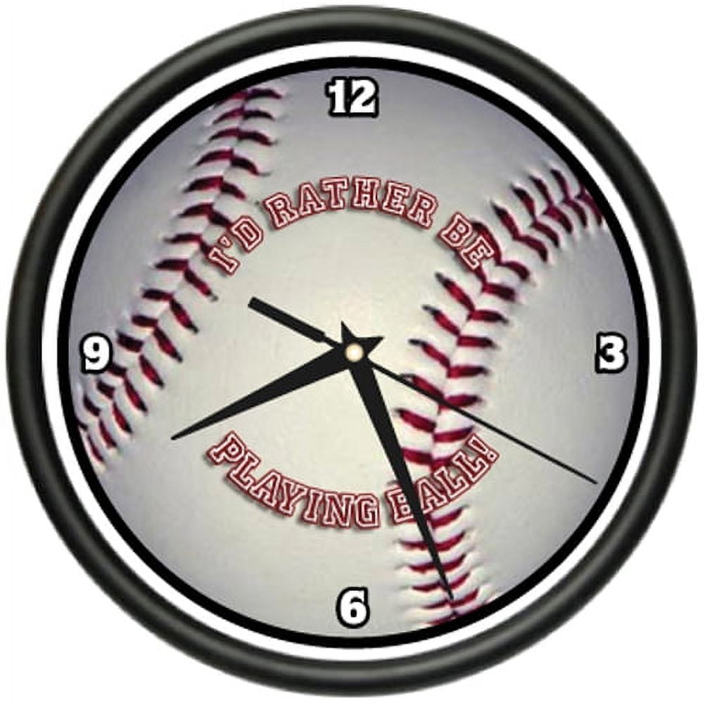 BASEBALL Wall Clock boys bedroom glove hat team gift - Walmart.com