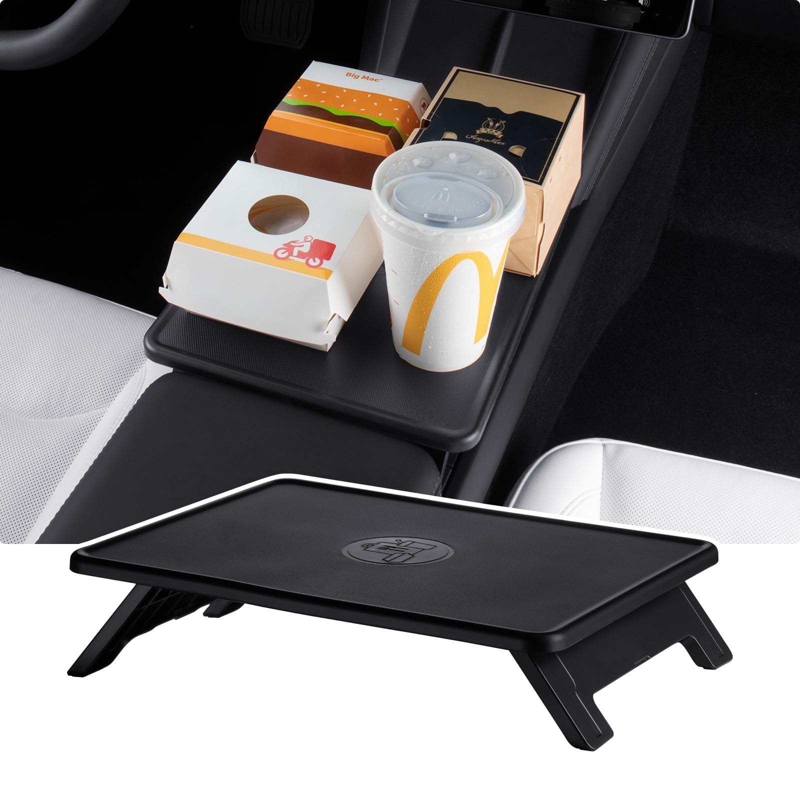 BASENOR 2024 Newest Tesla Model 3 Center Console Table Tray Anti-Slip ...