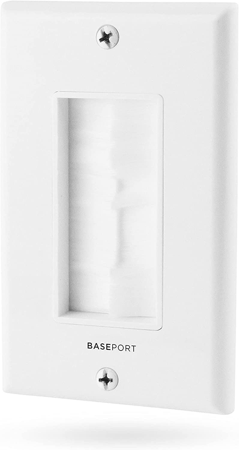 BASEPORT Brush Wall Plate Cable Pass Through, Brush Plate for In Wall ...