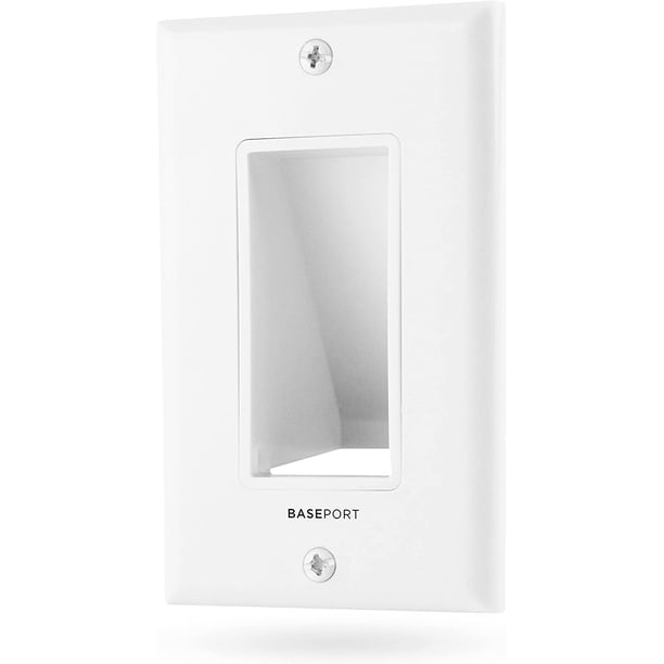 BASEPORT Recessed Wall Plate Cable Pass Through for In Wall Cable ...