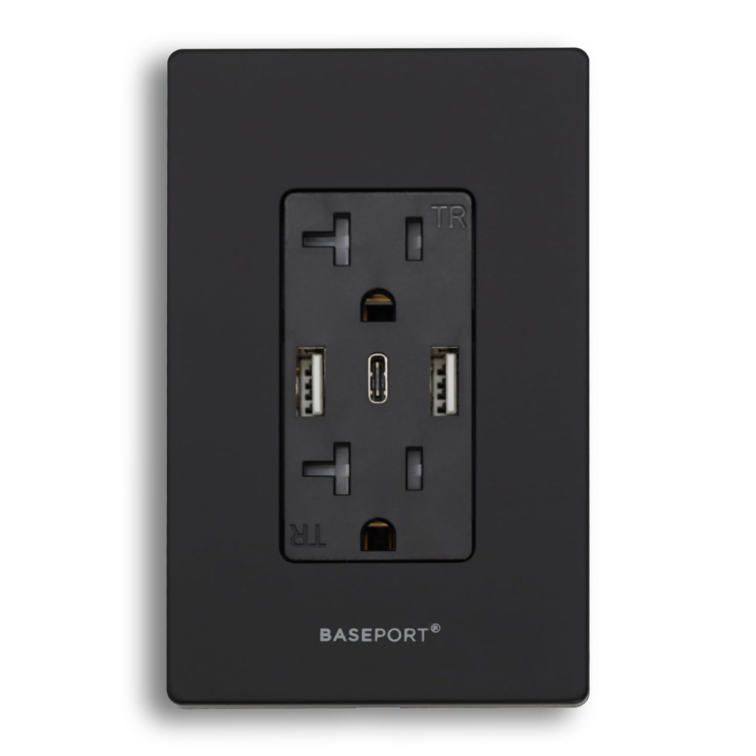 BASEPORT Wall Outlet with USB Ports, 125V 20 Amp Outlet, USB Outlets ...