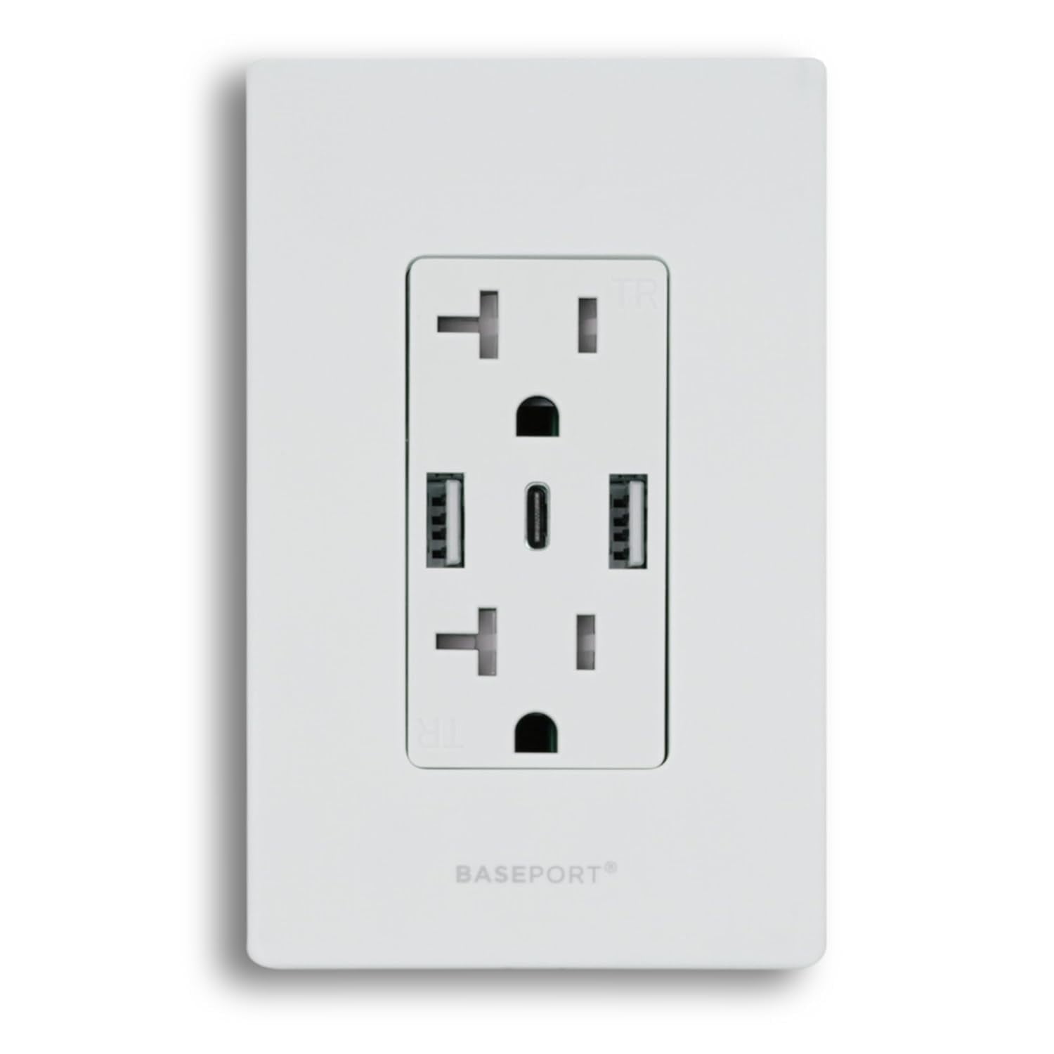 BASEPORT Wall Outlet with USB Ports, 125V 20 Amp Outlet, USB Outlets ...