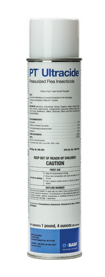 BASF Ultracide 20oz - Flea & Tick Killer Pesticide Spray, Eliminator ...