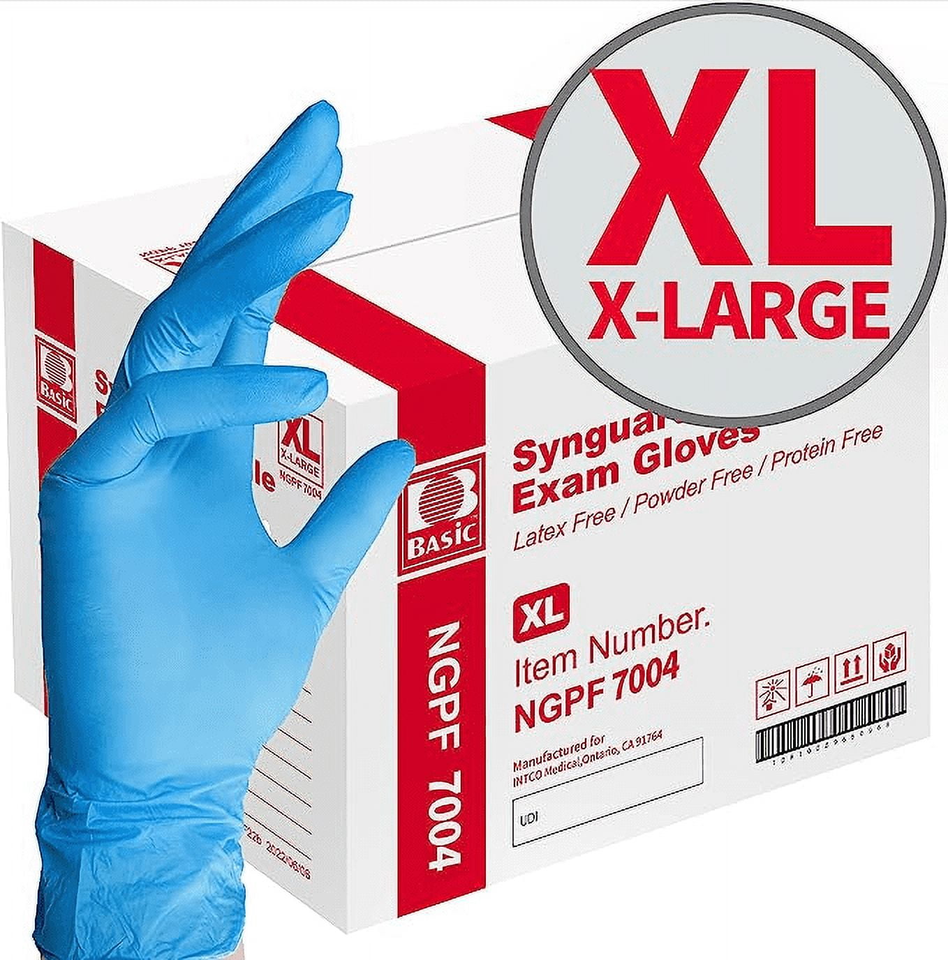 BASIC Medical 1000PCS XL Disposable Nitrile Exam Gloves, Powder Latex ...