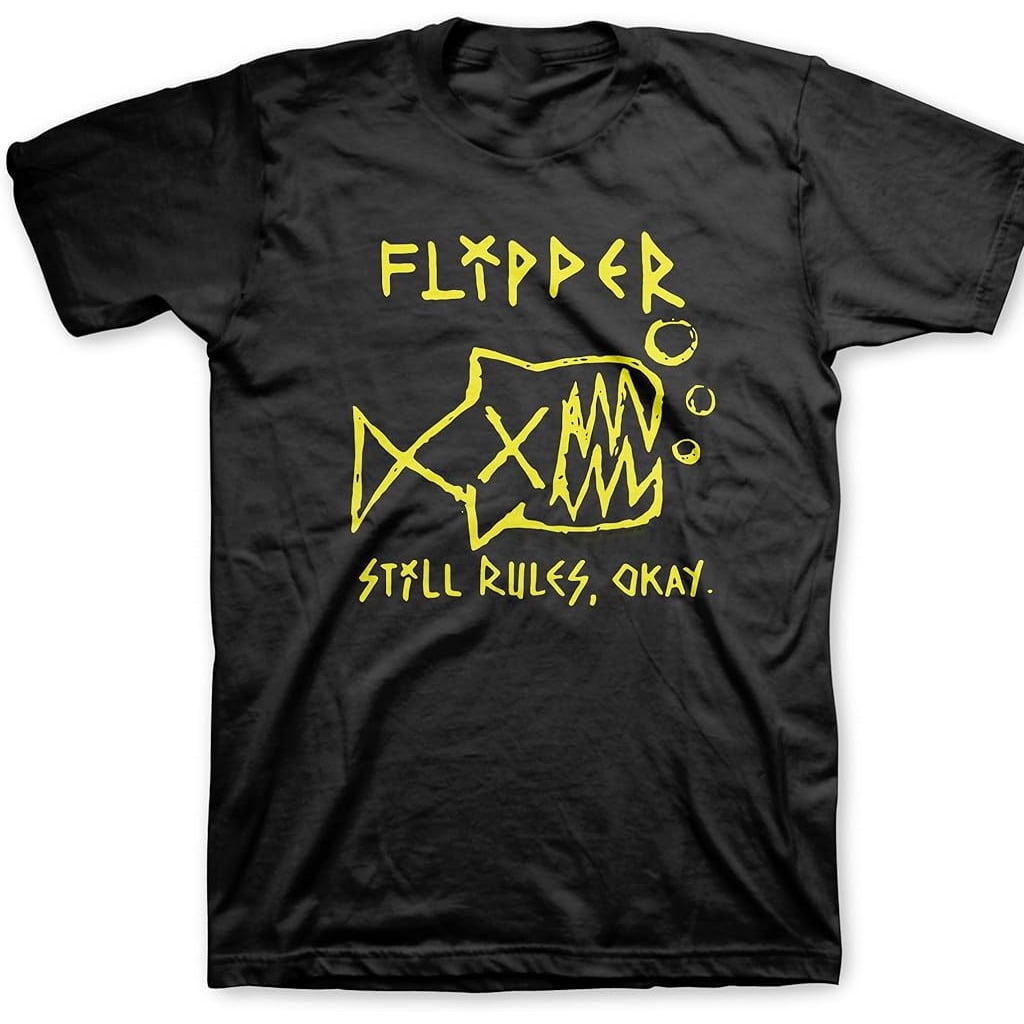 BASIC Flipper rock band okay black T-shirt short sleeve All sizes X389 ...