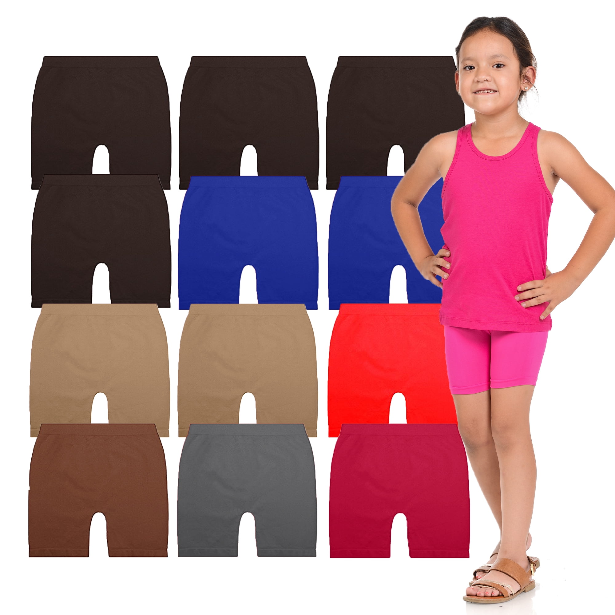 BASICO Girls Dance, Bike Shorts 12 Value Packs - for Sports, Play or ...