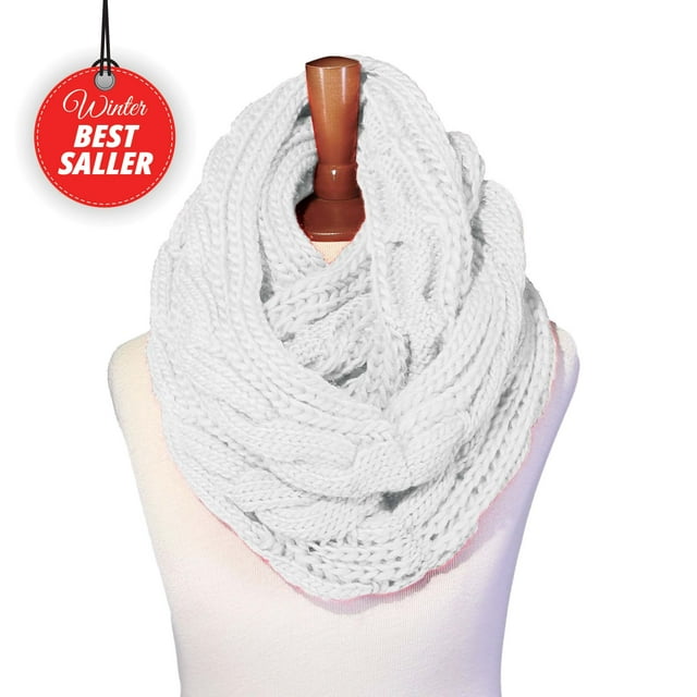 BASICO Chunky Knitted Infinity Scarf for Women and Men, Warm Winter ...