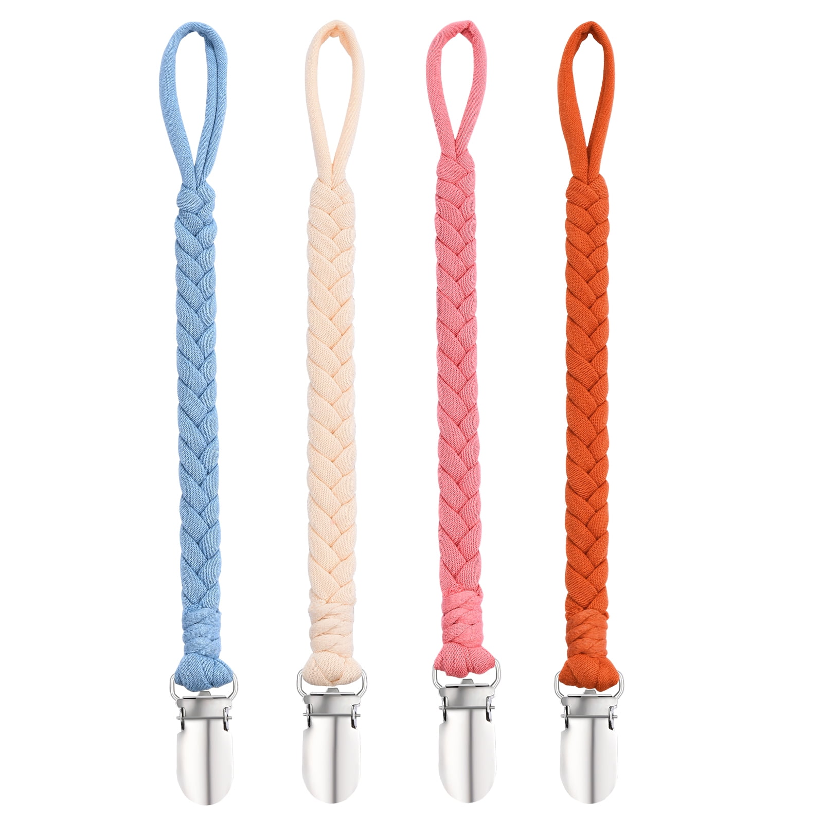 BASICSLIFE Pacifier Clips for Baby Girl, 4 Pack BPA Free Pacifiers ...