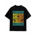 BASICTOGO Summer Vibes Sunglasses Tee mens t-shirts black 2026 graphic ...
