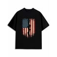 BASICTOGO USA Flag Paint Splatter Tee men's comfort colors tshirt black ...