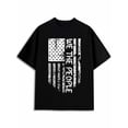 BASICTOGO USA Flag We The People Tee men comfort colors tshirt black ...