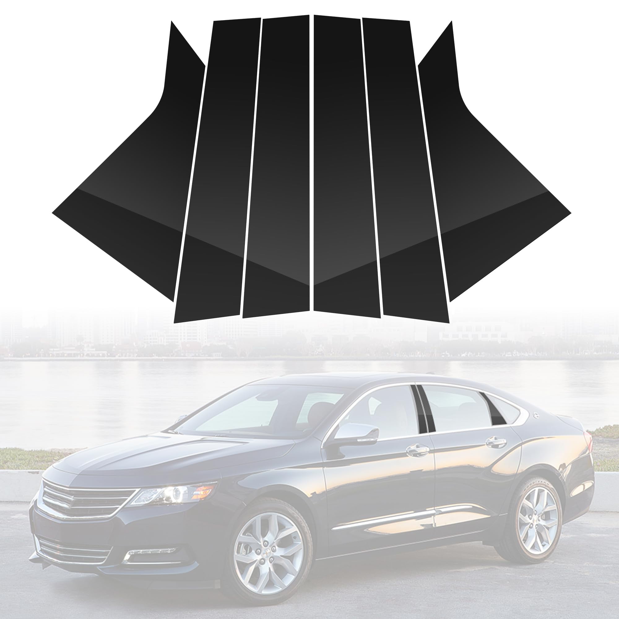 BASIKER Fit for 2014 MMF7 to 2020 Chevy Impala Pillar Post Trim Kit ...