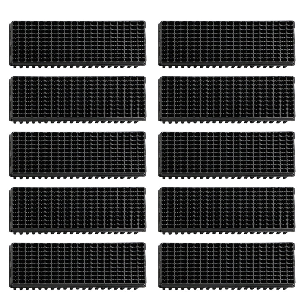 BASIOUS 10pcs Starter Trays 200 Cells Growing Trays Gardening ...