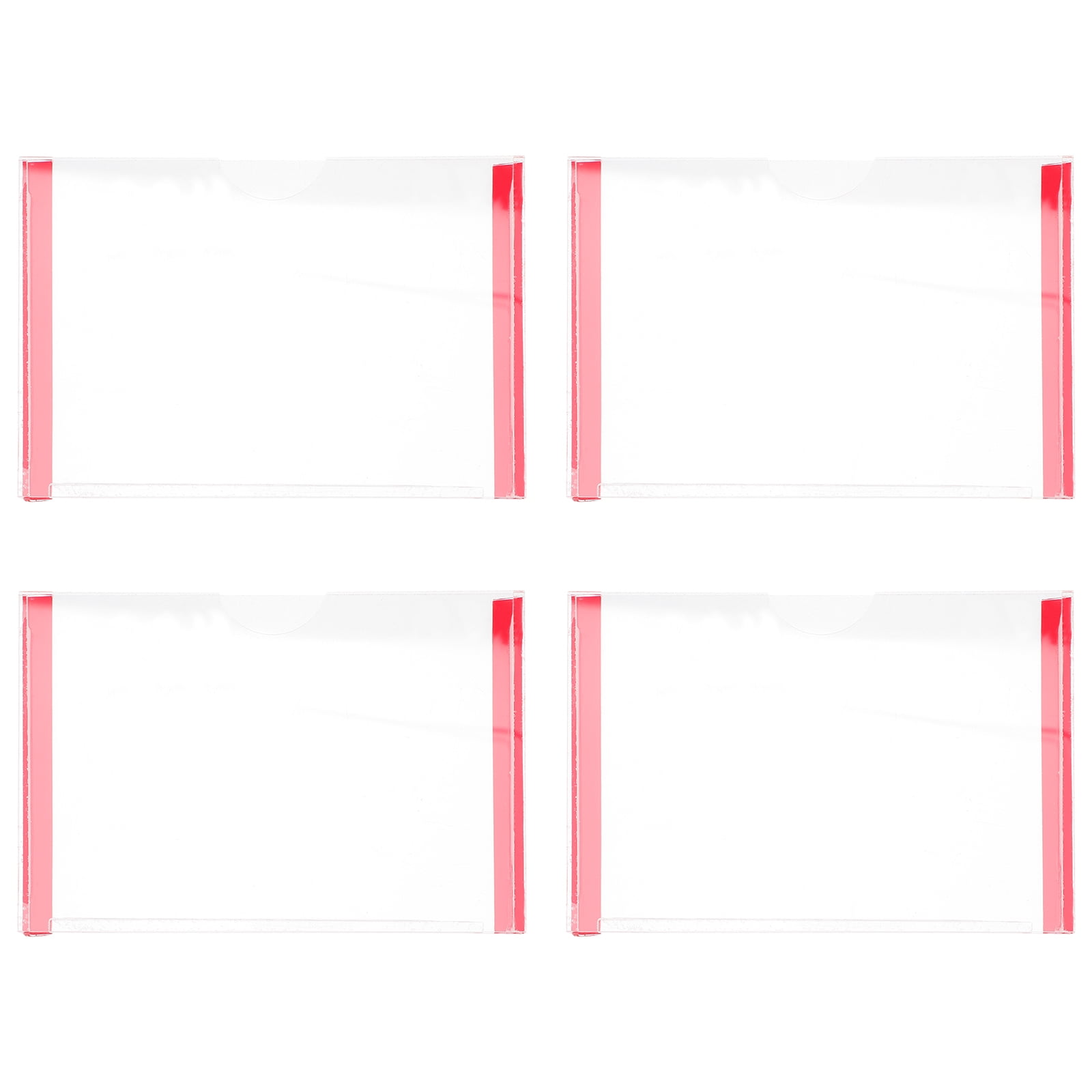 HONMEET 4-Pack Horizontal Transparent Acrylic Door Sign Holders Clear ...